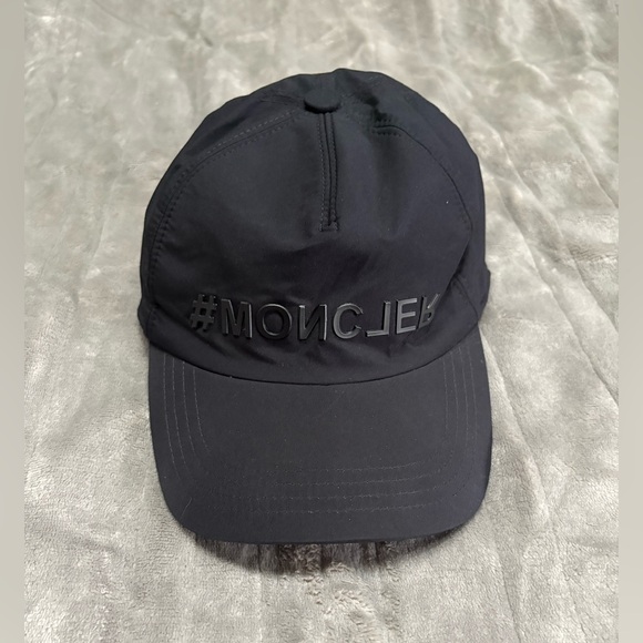 Moncler | Accessories | Moncler Grenoble Hashtag Black Logo Cap | Poshmark
